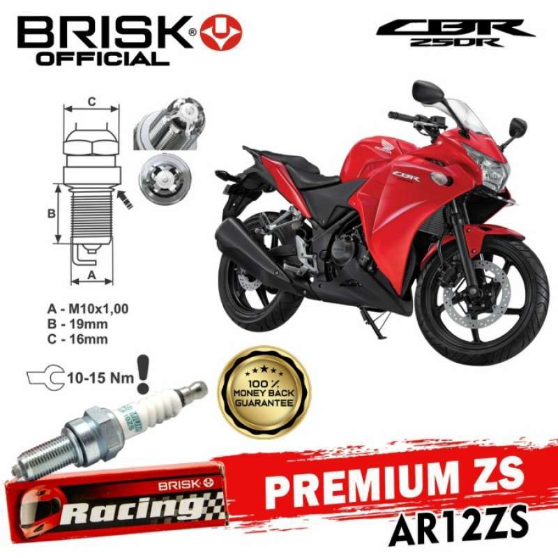 Jual Busi Brisk Premium ZS Type AR12ZS untuk Honda CBR 250 RR di Seller ...