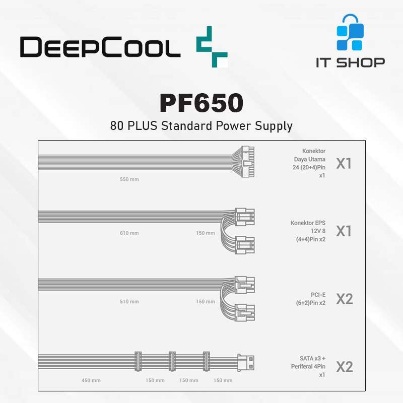 Jual Deepcool Pf650 80 Plus Standard Power Supply 650w Di Seller It ...