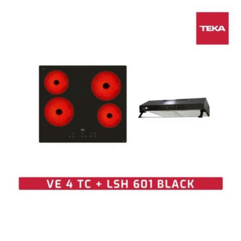 Jual Teka Vitroceramic VE 4 TC + Linea Slim Hood LSH 601 Black di ...