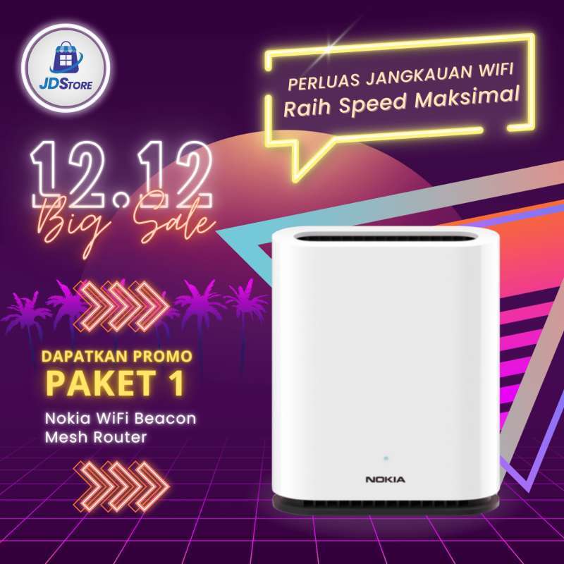 Jual Smart Nokia Wifi Beacon 1 Mesh Router Extender - Paket 1 Unit Di ...