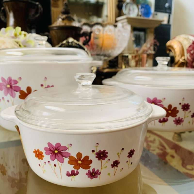 Promo Luminarc Cookware Country Flower + Tutup Kaca / Made in France ...