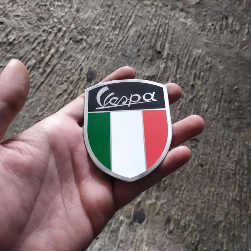 Jual Emblem Vespa Plat Stainless Itali Vespa di Seller Vespashop_id ...