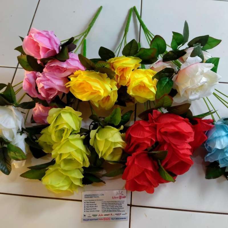 Jual Bunga Mawar Rose Jepang Putih Biru Hijau Merah Kuning Salem Orens ...