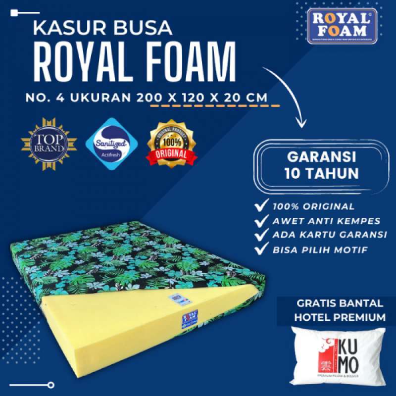 Promo Kasur Busa Royal Foam No 4 Ukuran 200x120x20 Cm Garansi 10 Tahun ...