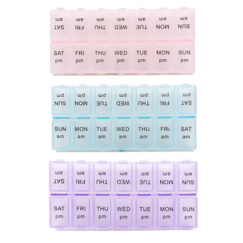 Jual Kotak Obat Harian / Tempat Obat 21 Box / Kotak Obat Pelangi - 7d ...