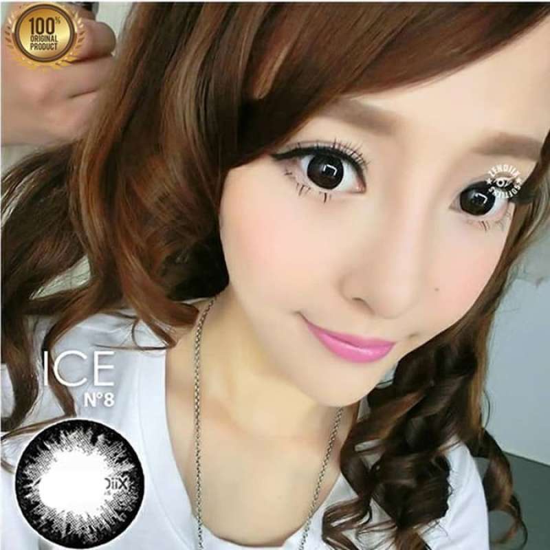 Promo Softlens x2 big eyes ice n8 original hitam badanpom Ri kemenkes ...