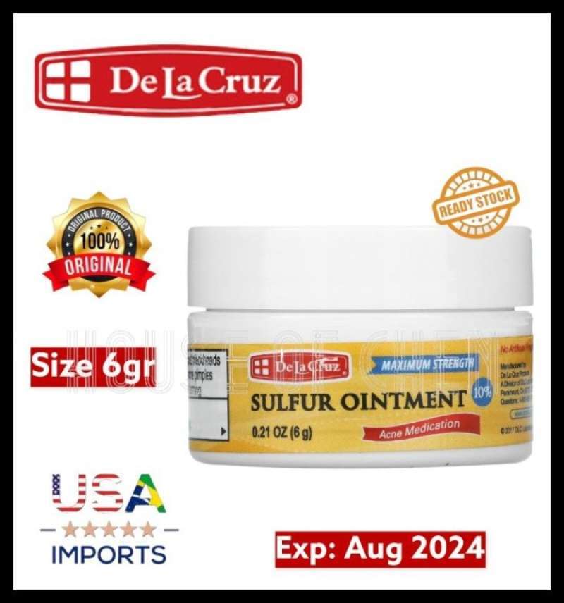 Promo De La Cruz Sulfur Ointment Acne Medication 6gr Best Seller Diskon ...