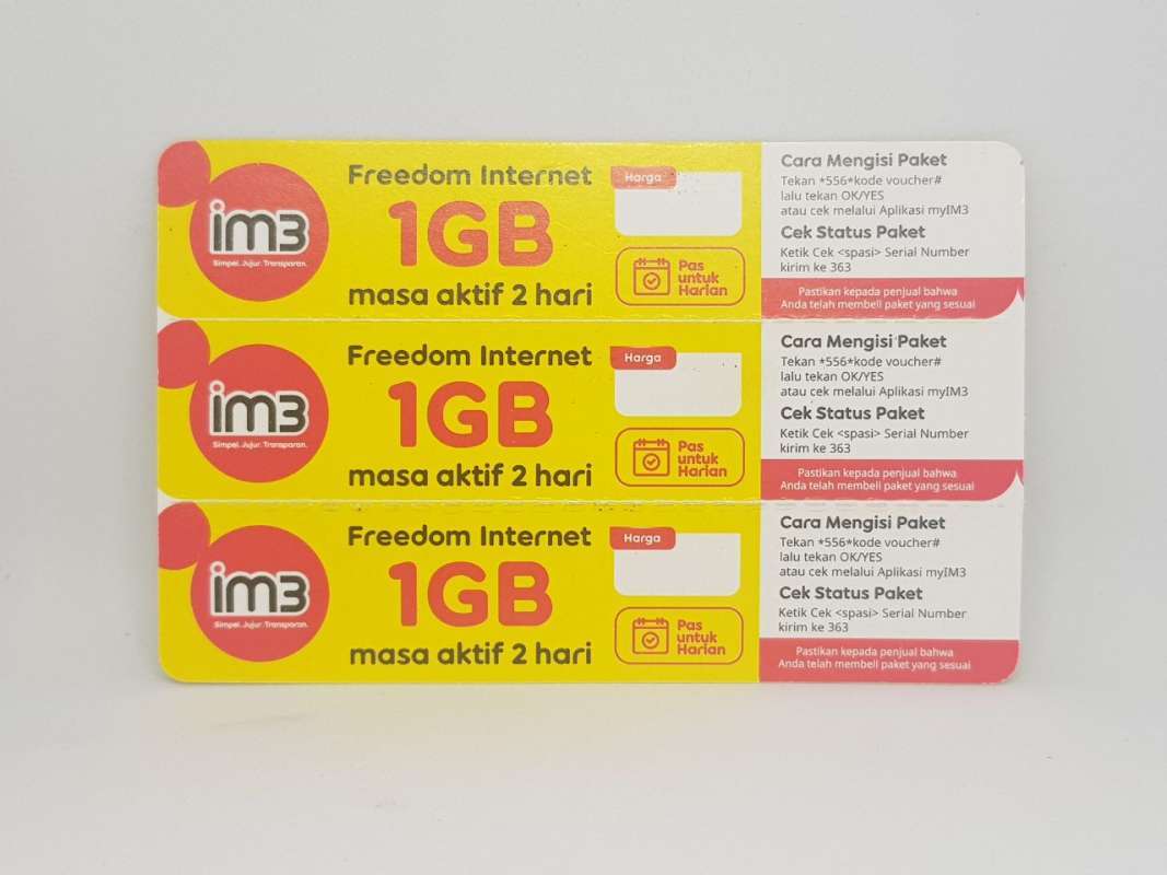 Jual Voucher Isat Freedom Internet 1 Gb 2 Hari Jabodetabek Di Seller ...