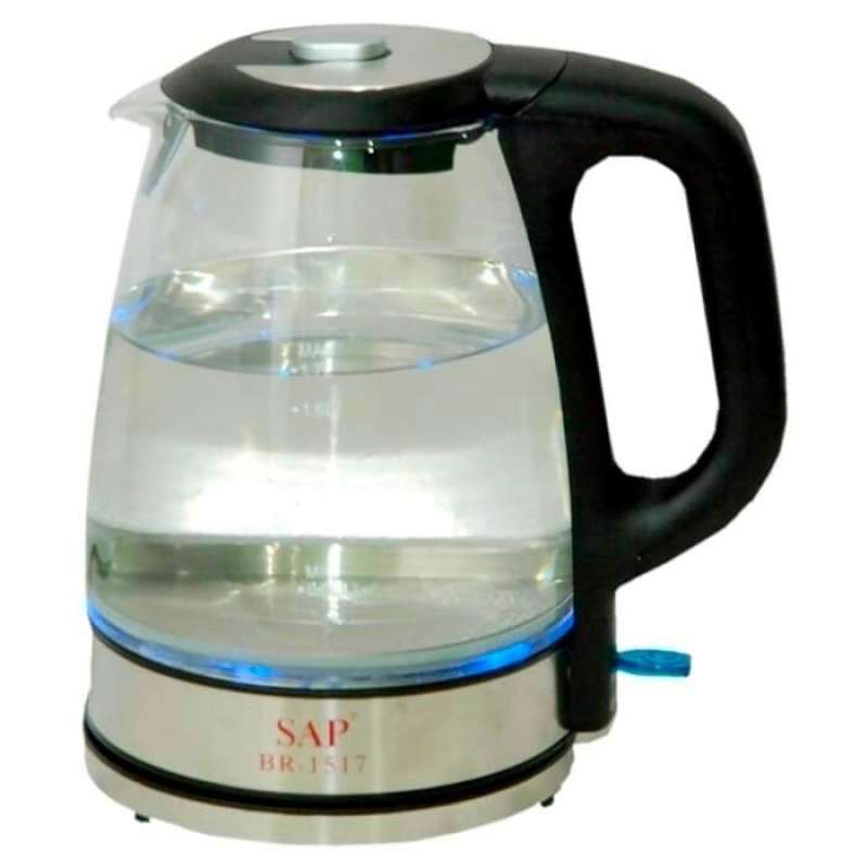 Promo SAP glass electric kettle BR-1517 ketel gelas transparan Diskon ...