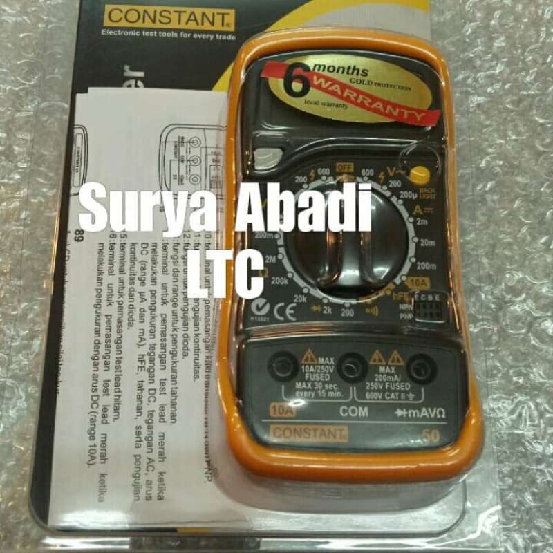 Promo Digital Multimeter Constant 50 Diskon 10% di Seller Odettee Shop ...