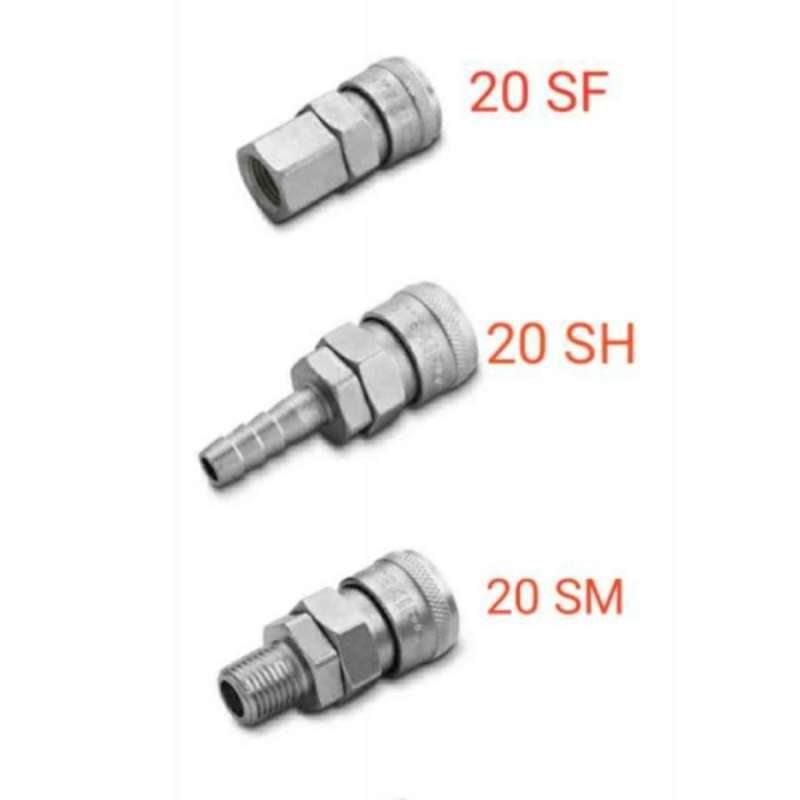 Jual Coupler sambungan selang kompresor Quick Coupler Two Touch di ...