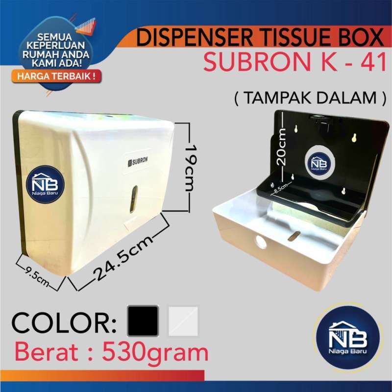 Jual SUBRON Tempat Tisu Kotak Tembok Dinding Tissue Box Dispenser di ...