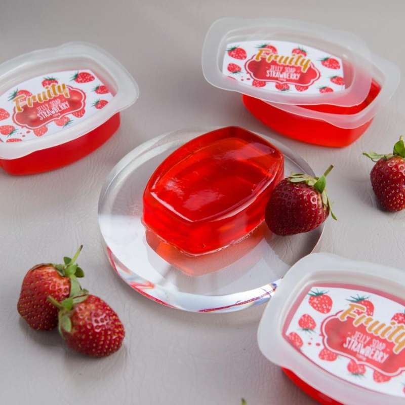 Jual Fruity Jelly Soap Strawberry / Sabun Wajah Jelly Fruity Strawberry ...