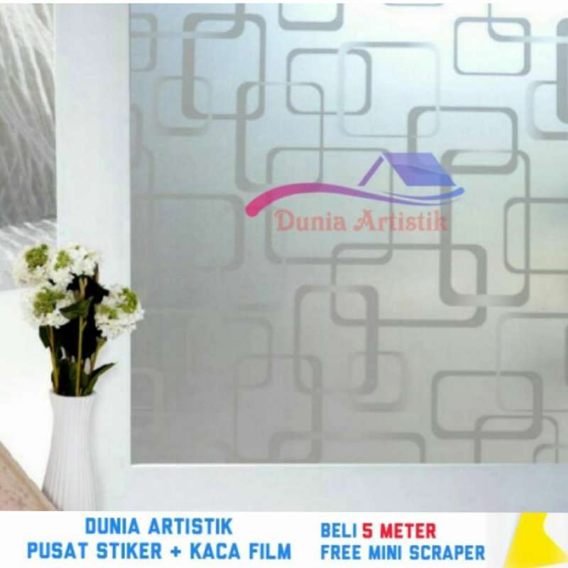 Jual stiker Sunblast motif kotak // stiker kaca motif hitam kotak kotak ...