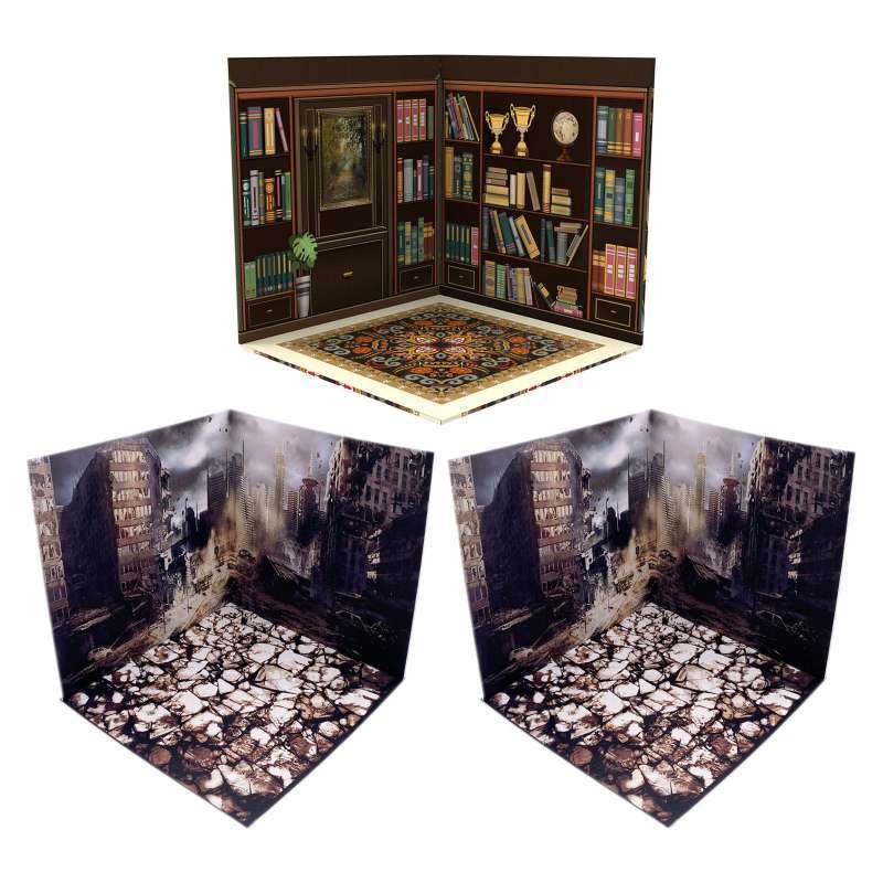 Jual 3Pcs 1/12 Backdrop Scene Model Display Scene Background Board ...