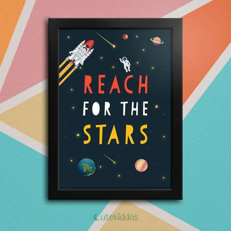 Jual Poster Quotes Motif Space Ruang Angkasa Hiasan Dinding Kamar Anak ...