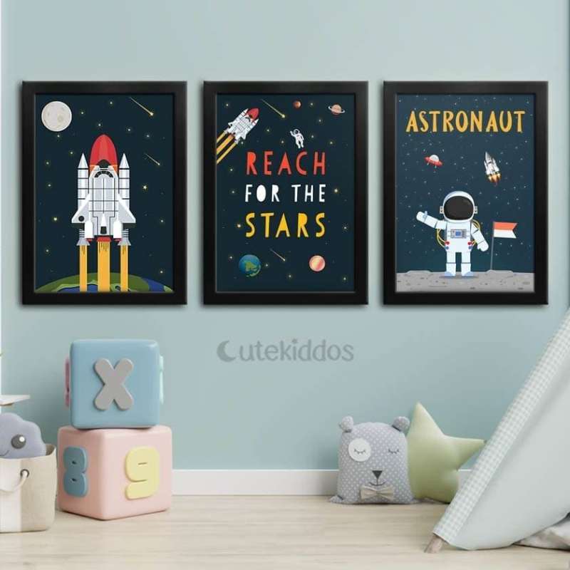 Jual Poster Quotes Motif Space Ruang Angkasa Hiasan Dinding Kamar Anak ...
