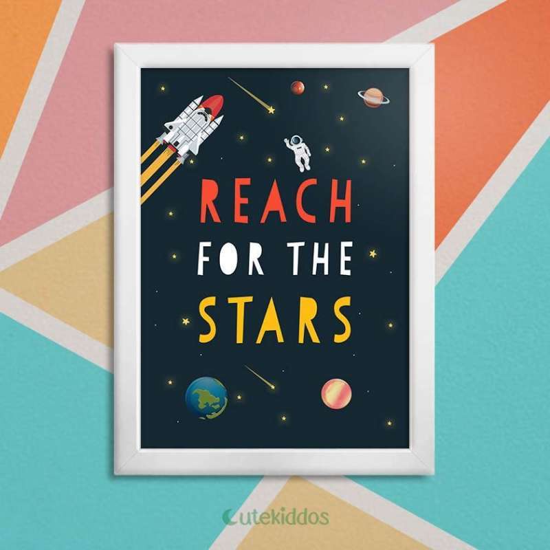 Jual Poster Quotes Motif Space Ruang Angkasa Hiasan Dinding Kamar Anak ...
