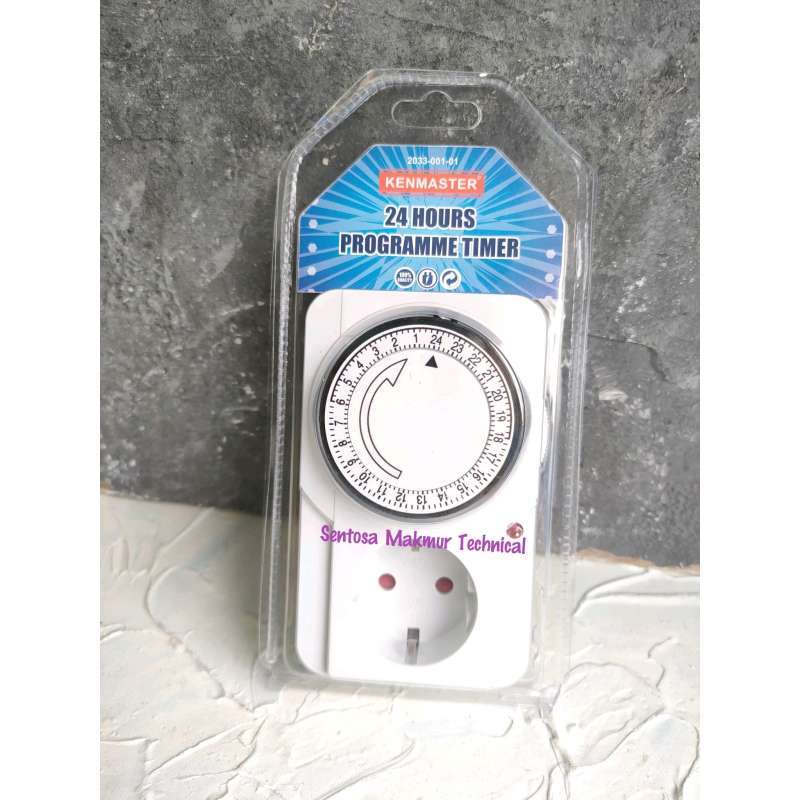 Jual KENMASTER Stop Kontak Timer Waktu Listrik Manual Analog 24 Jam di ...