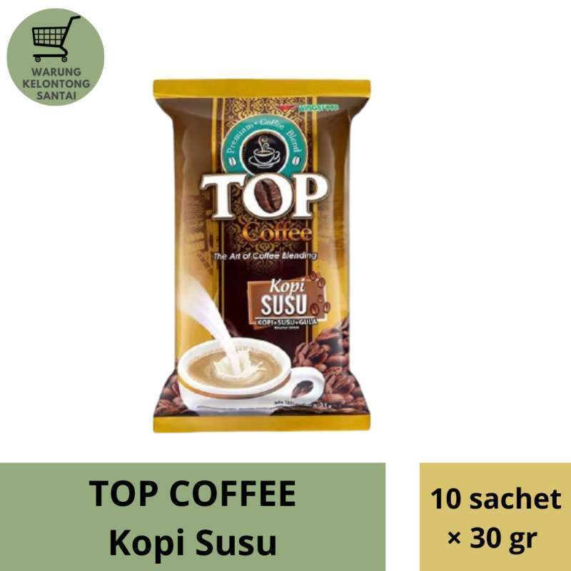 Jual TOP COFFEE Kopi Susu 10 sachet × 30gr | TOP KOPI Kopi Susu 1 Pack ...