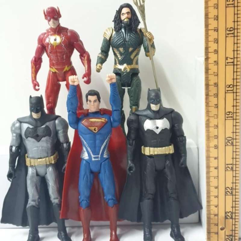 Jual dc action figure set 5 superman flazz aquaman batman di Seller ...