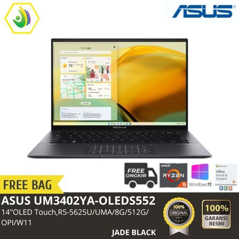 Jual ASUS UM3402YA-OLEDS552 14inc,OLED Touch,R5-5625U.UMA.8G.512G.OPI ...