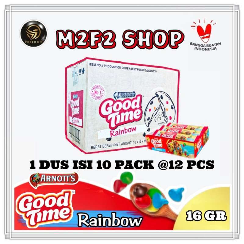 Promo Good Time Rainbow Choco Cips Cookies | Kukis Pelangi - 16 Gr ...