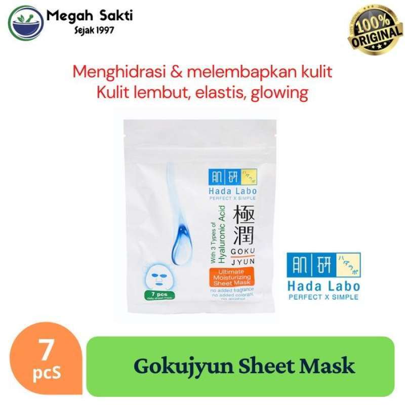 Jual Hada Labo Hadalabo Gokujyun Ultimate Moisturizing Sheet Mask Isi 7 ...