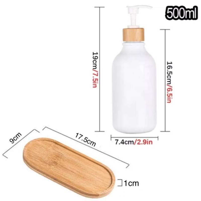 Jual alas nampan bambu tempat botol sabun shampoo / bamboo tray pet ...