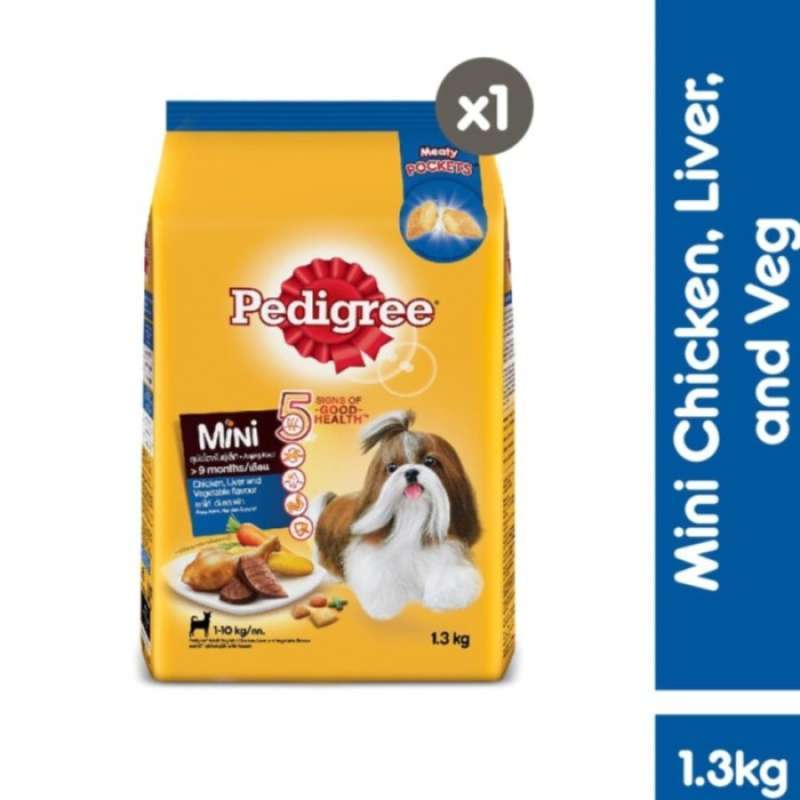 Jual Dogfood Pedigree/ Pedigree Mini Adult Chicken Liver Vegetable 1.3 ...