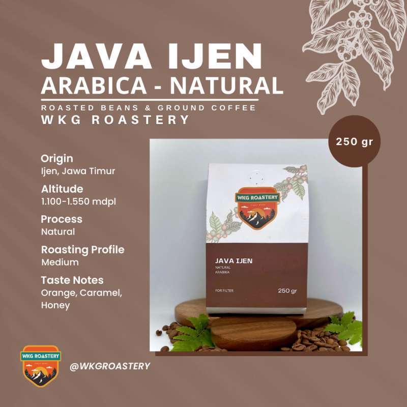 Jual Kopi Arabica Java Ijen Natural 250gr Di Seller Toko Kopi Wkg ...