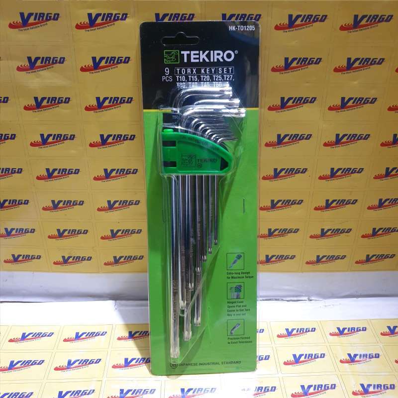 Jual HK-TO1205 KUNCI L BINTANG PANJANG SET TORX TANPA LUBANG 9PCS TEKIRO di Seller VIRGO ...