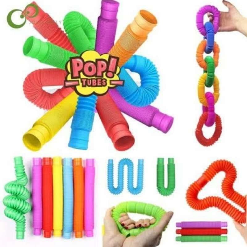 Jual Light Up Pop Tubes Pop Pipes Lampu Stick Pipa Selang Fidget Toy ...