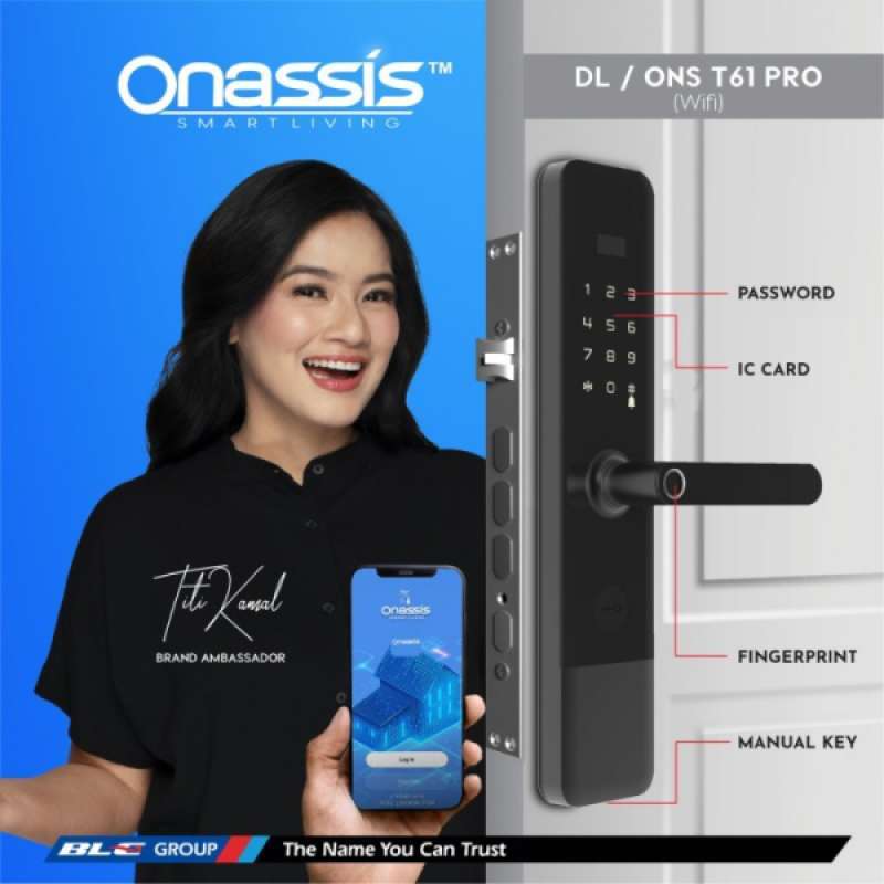 Promo Onassis Smart Lock T61 Pro With Wifi Function Diskon 15% Di ...
