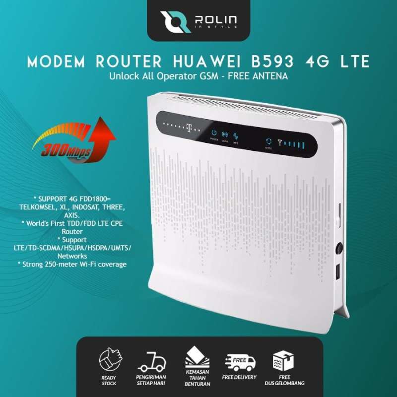 Jual Huawei B593 Modem Wifi 4g Lte Unlock All Operator Gsm-free Antena ...