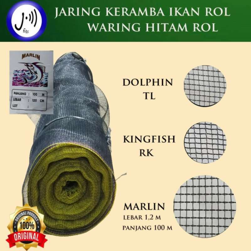 Jual Waring Ikan Hitam Marlin Rol / Jaring Keramba Ikan Rp ...