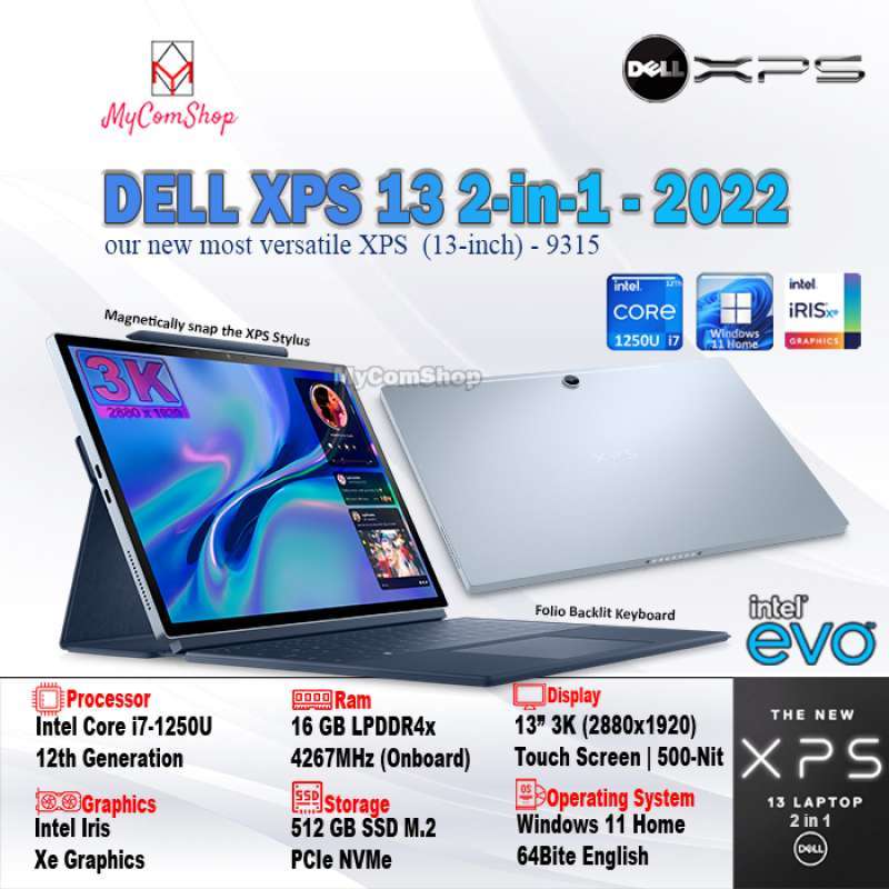 Jual Dell Xps 13 Laptop 2in1 9315 I7-1250u 16gb 512gb Ssd With Pen ...