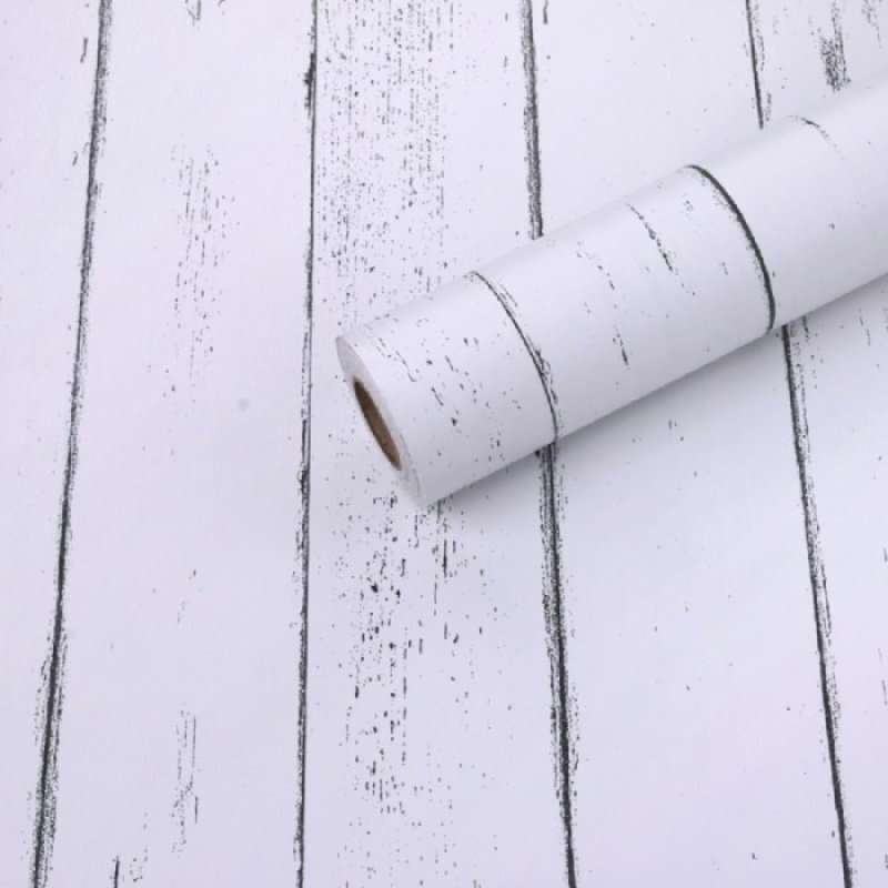 Promo Kayu Putih Rustic 45cm X 10mtr ~ Wallpaper Sticker Dinding Diskon