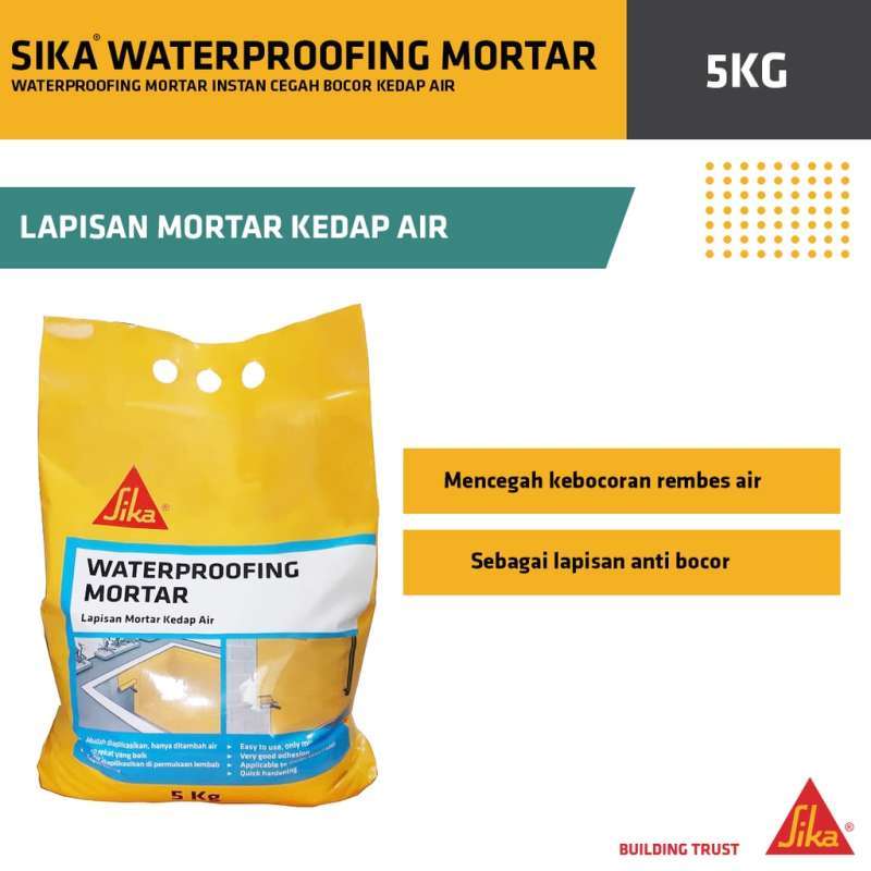 Promo Sika Waterproofing Mortar Instan Cegah Bocor Kedap Air 5kg Diskon ...