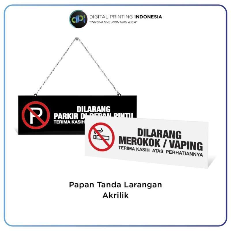 Jual Sign Prohibited No Smoking Acrylic - Papan Tanda Larangan Akrilik ...