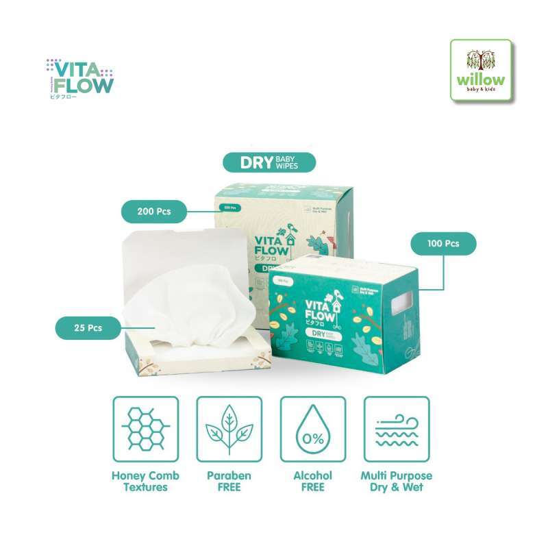 Jual Tissue - Vita Flow Dry Tissue - 100S di Seller Willow Baby Shop West Official Store - Kota ...