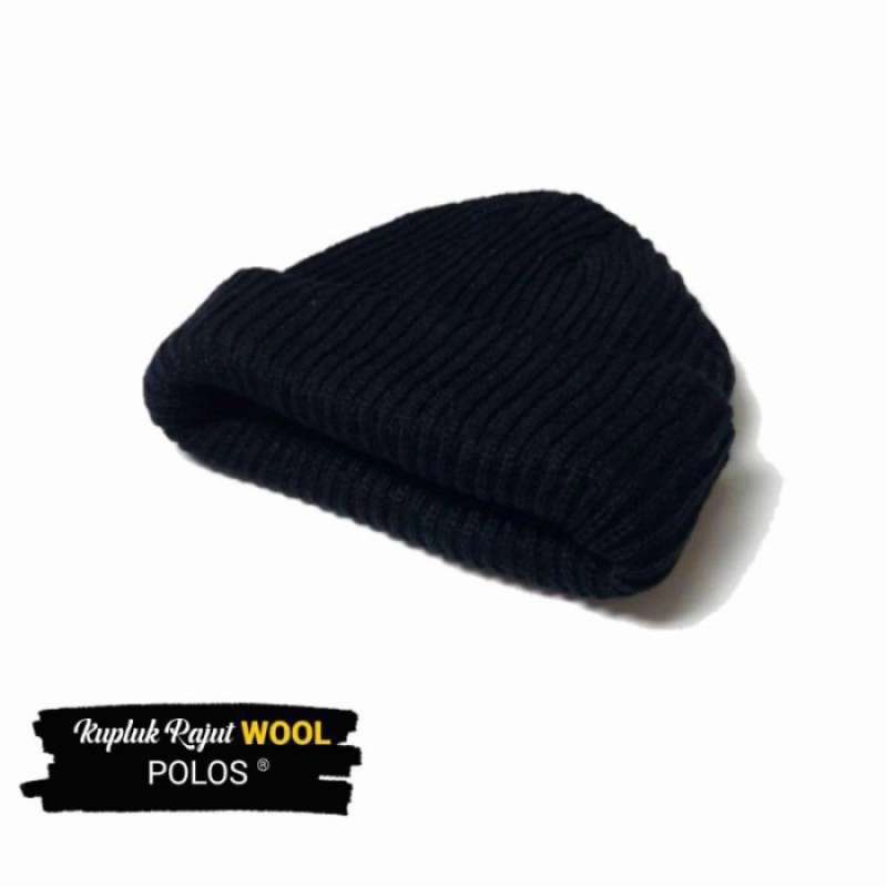 Jual Topi Kupluk Beani Hat Topi kupluk Bahan Wool Tebal Polos ...