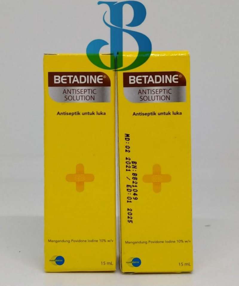 Jual Betadine Antiseptic Solution ukuran 60ml - 15ml - 5ml di Seller ...