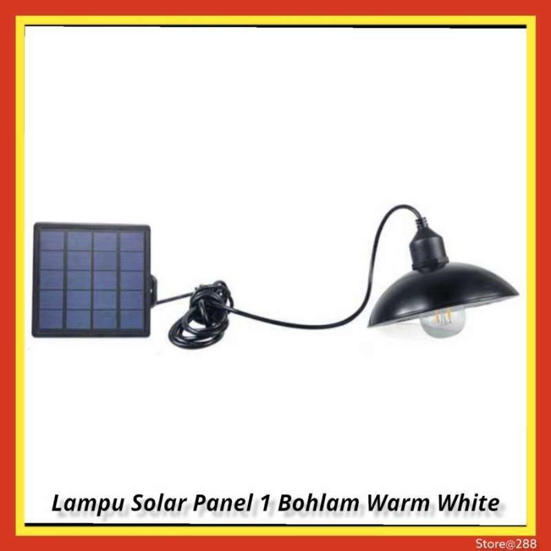Jual Lampu Led Solar Panel Cell Tenaga Surya Bohlam Gantung Taman Pijar ...