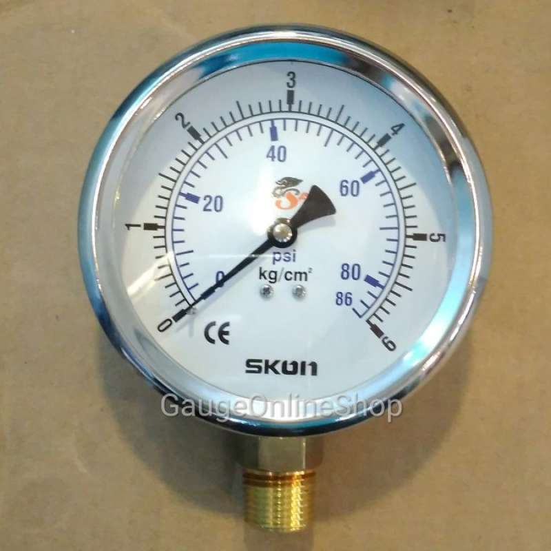 Promo Pressure Gauge Model Raket 4 (100 mm) x 6 Kg/cm2 SKON Diskon 8% di Seller Odettee Shop ...