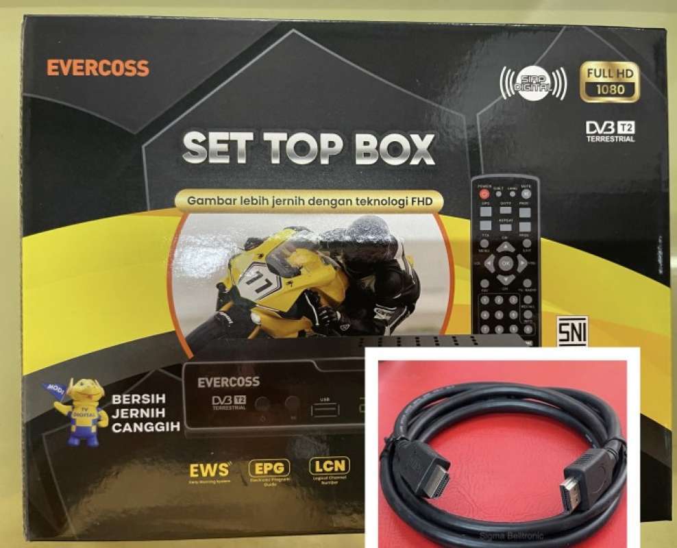 Jual Set Top Box STB Evercoss DVB-T2 TV Digital Full HD Wifi Youtube ...