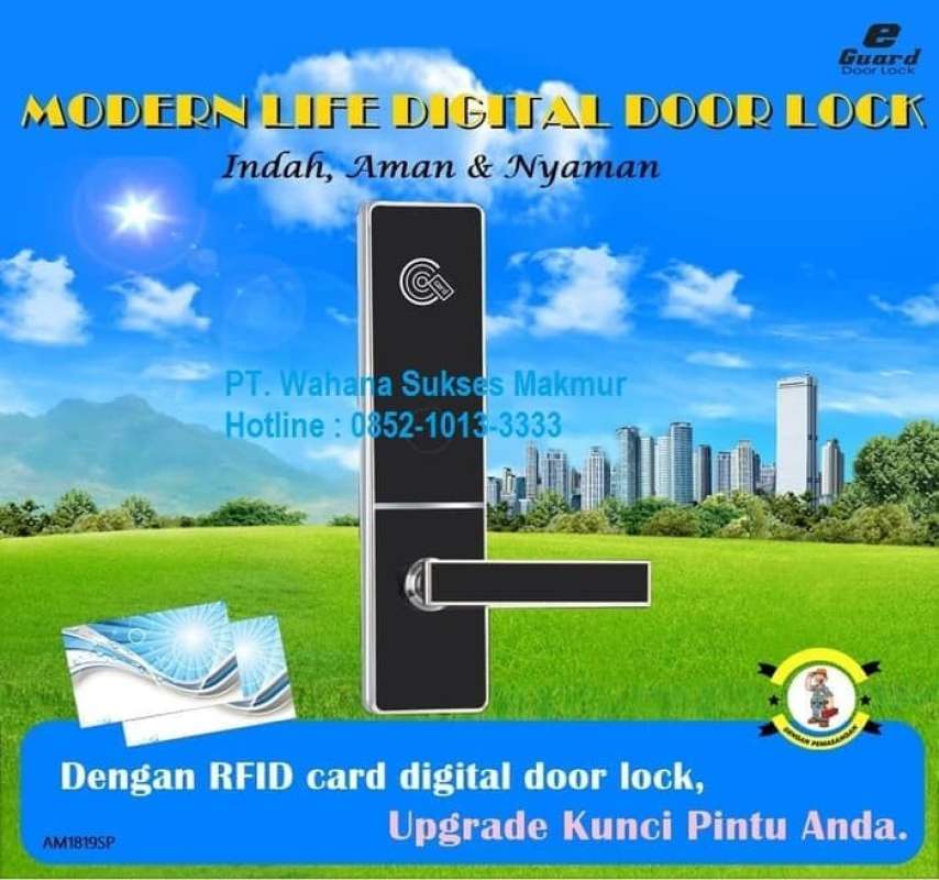 Promo RFID Digital Door lock Kunci pintu RFID card Diskon 23% di Seller ...