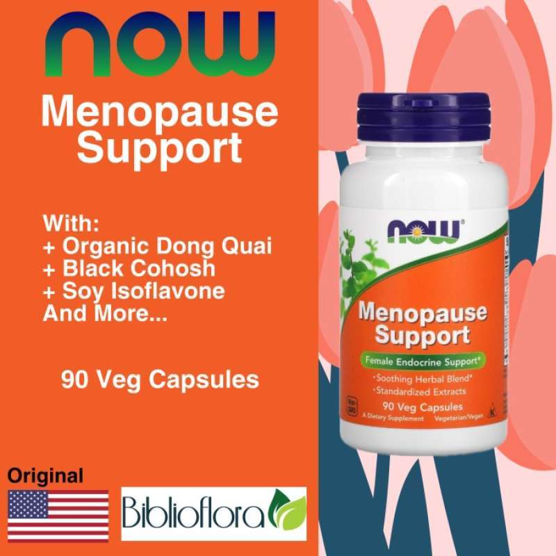 Promo Now Menopause Support 90 Veg Capsules Female Endocrine Support ...