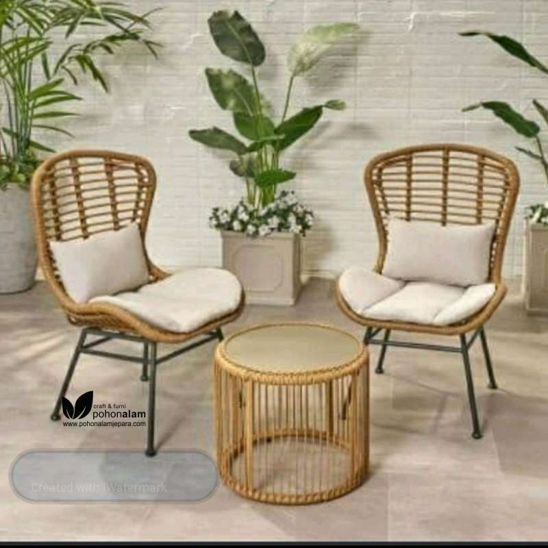 Jual Kursi rotan kaki besi kursi teras rotan di Seller SAIRA FURNITURE ...
