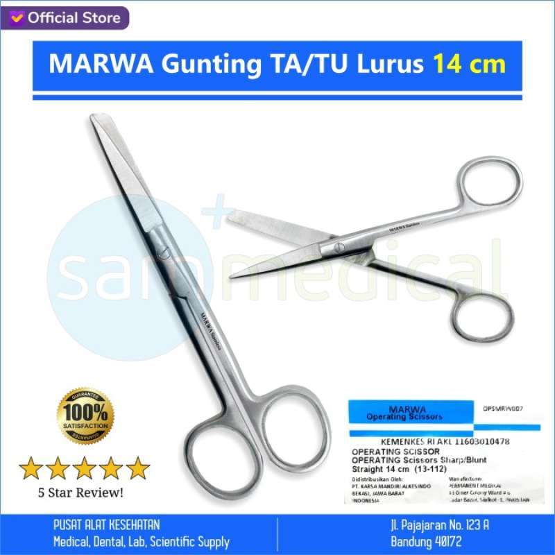 Jual Marwa Gunting Ta/tu (tajam Tumpul) Lurus 14cm Di Seller Sam ...